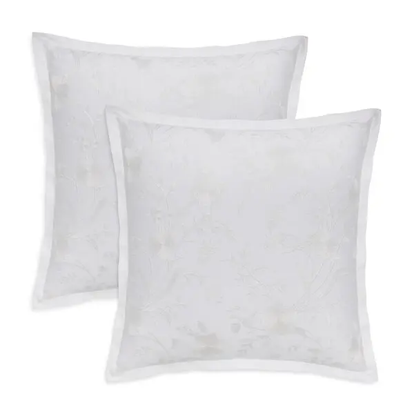 SKY Bianca Embroidery Euro Sham, Set Of 2 - White