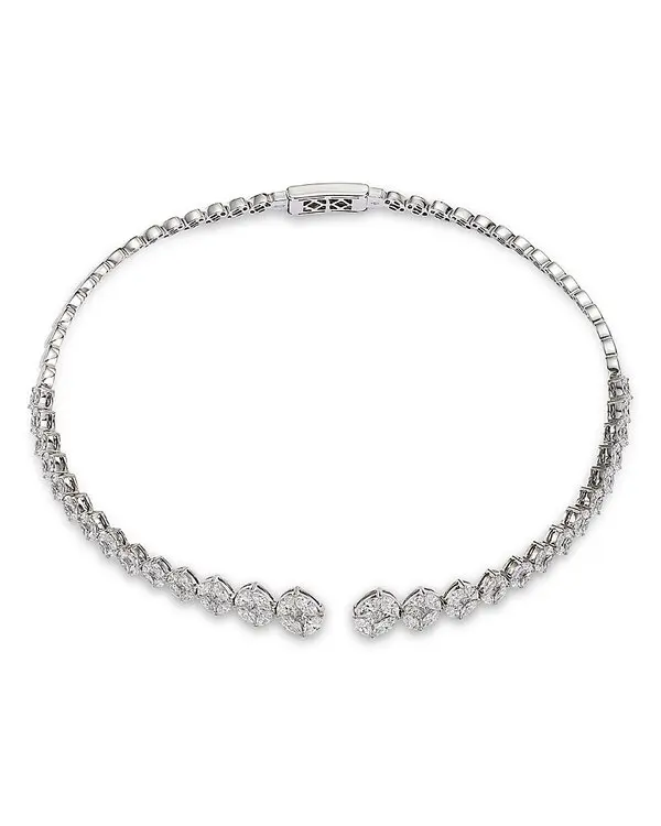 ZYDO Diamond Collar Necklace 8.02 Tcw - White Gold