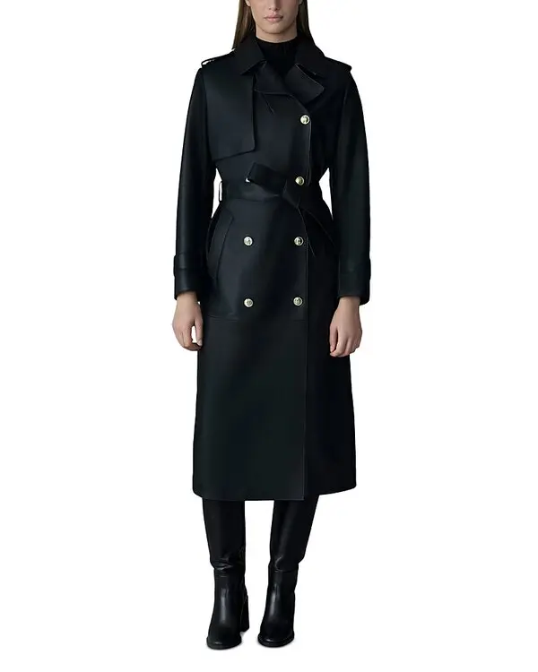 Mackage Maxi Leather Trench Coat
