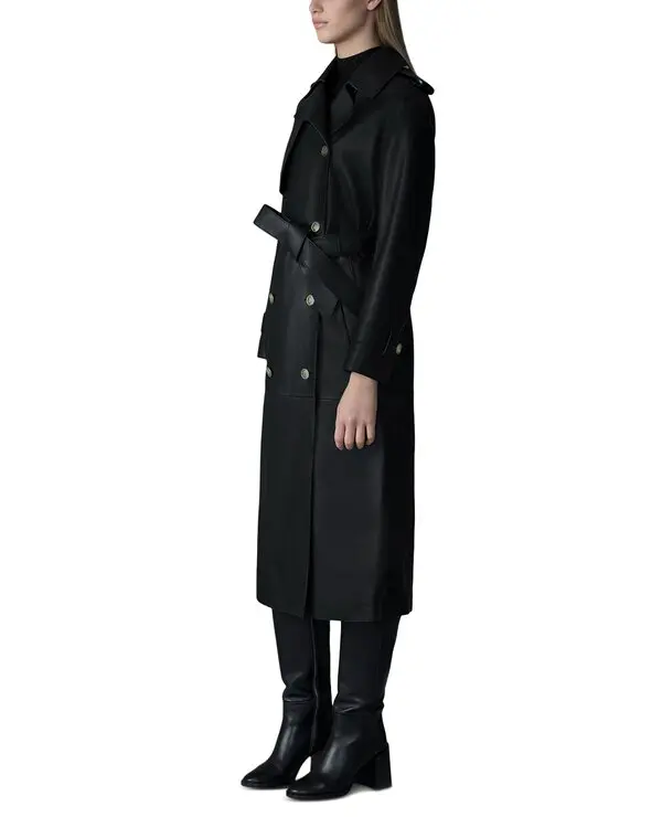 Mackage Maxi Leather Trench Coat