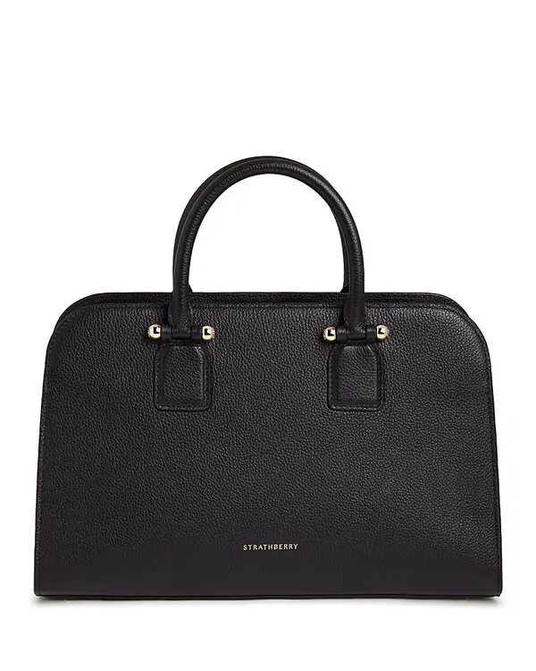 Strathberry Georgia Leather Midi Tote - Black