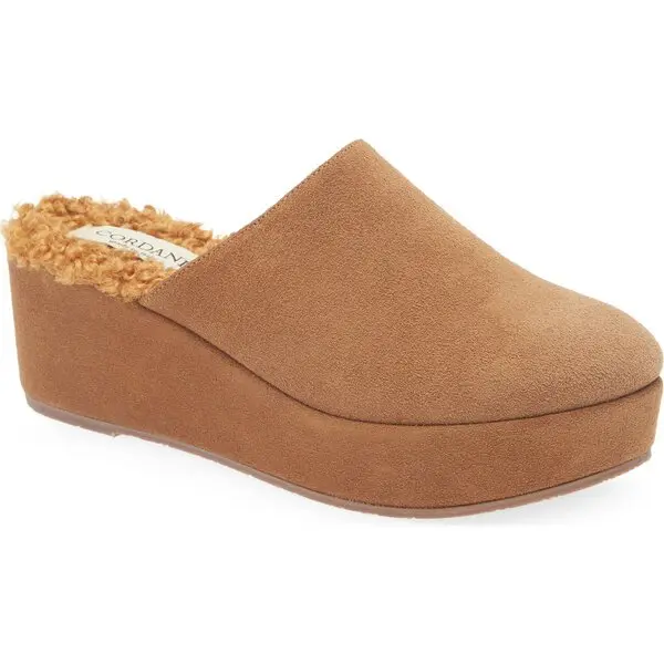 Cordani Camryn Platform Wedge Mule - Clove Suede