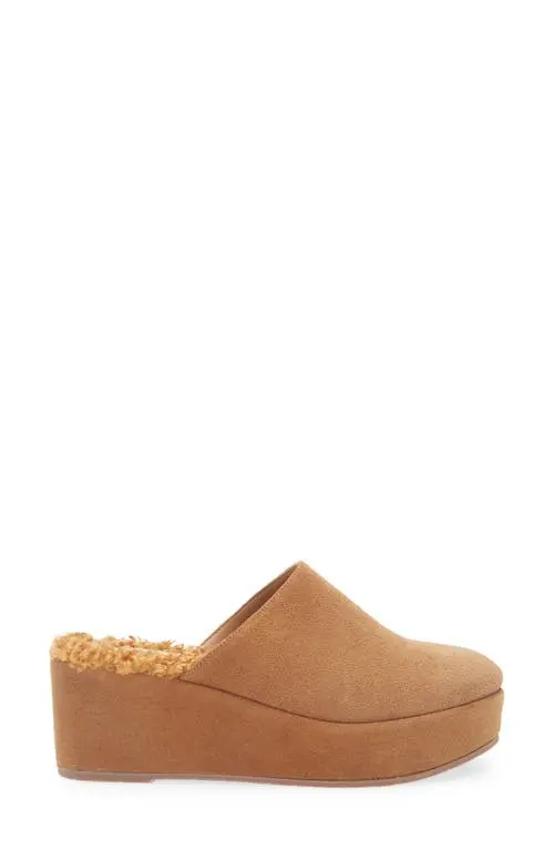 Cordani Camryn Platform Wedge Mule - Clove Suede