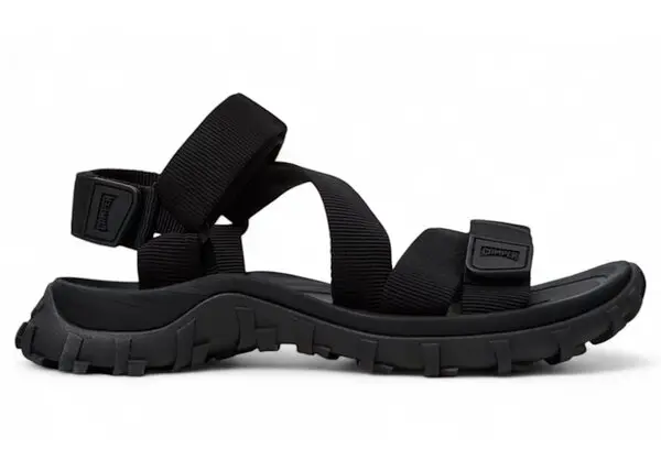 Camper Drift Trail Recycled Pet Sandal - Black