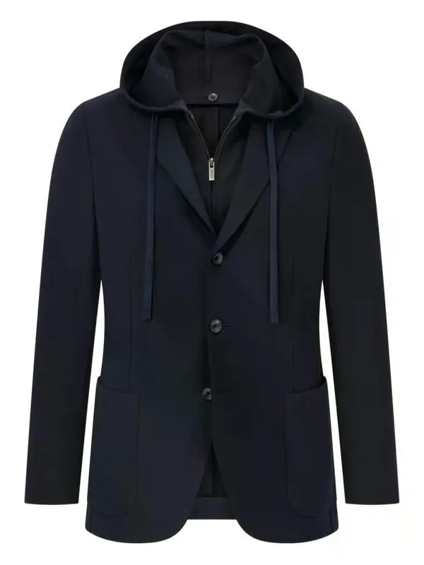 Boggi Milano Hooded Patch-pocket Blazer