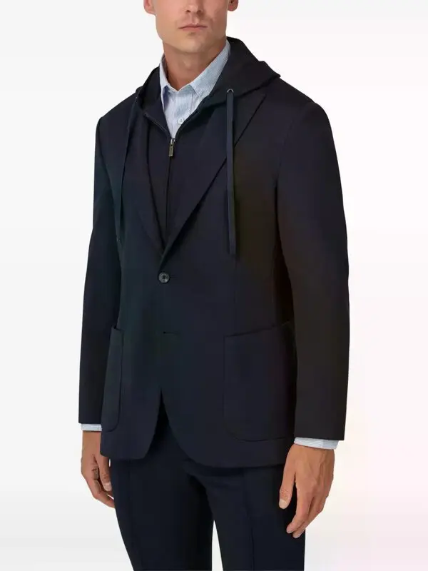 Boggi Milano Hooded Patch-pocket Blazer