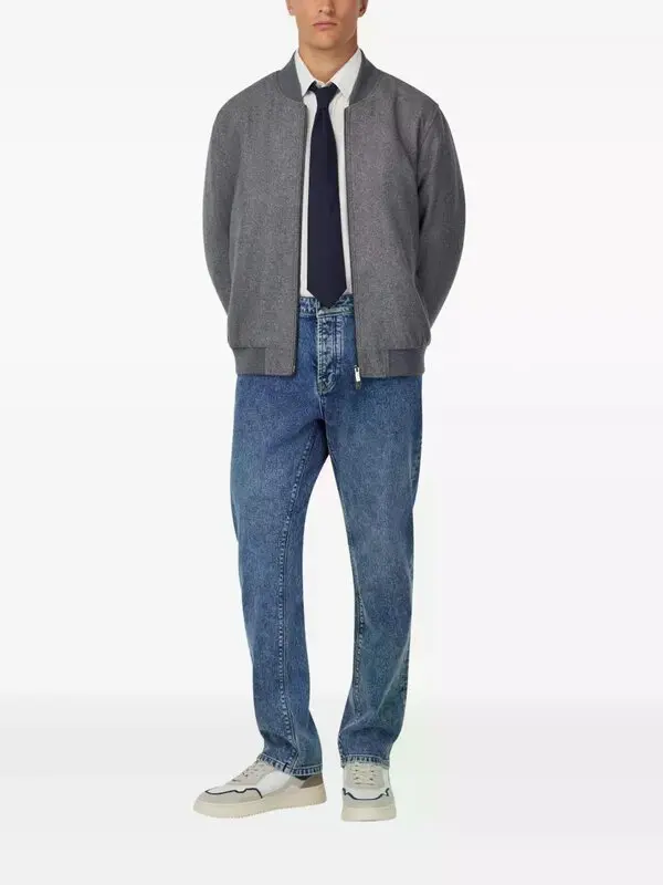 Boggi Milano Wool-blend Bomber Jacket