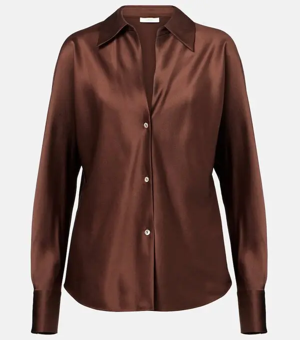 Vince Silk Shirt - Brown