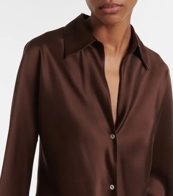 Vince Silk Shirt - Brown