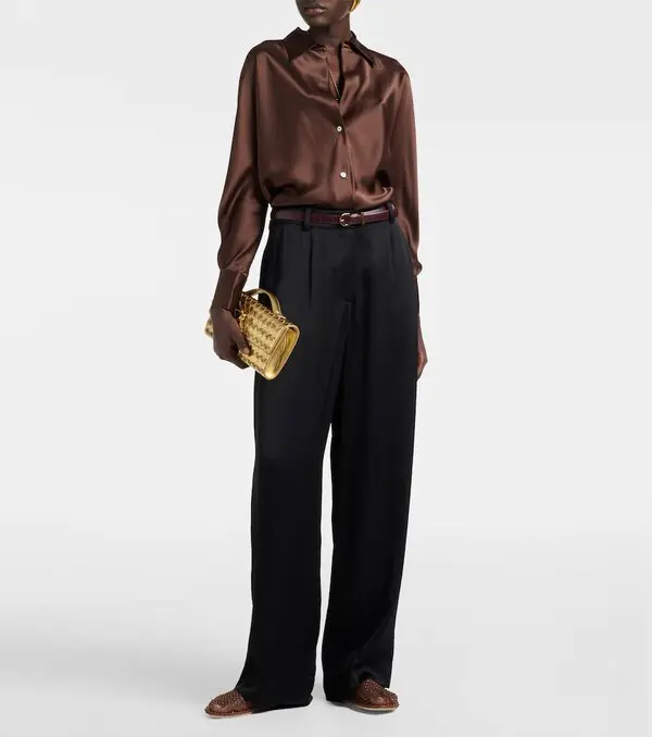 Vince Silk Shirt - Brown