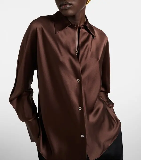 Vince Silk Shirt - Brown