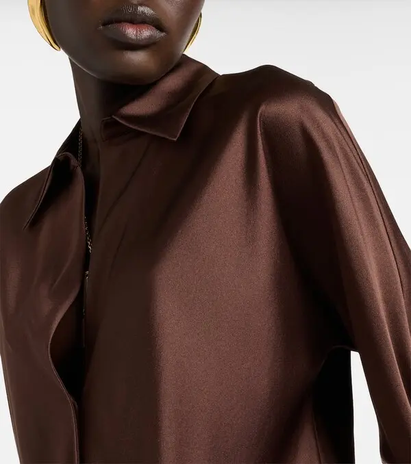 Vince Silk Shirt - Brown