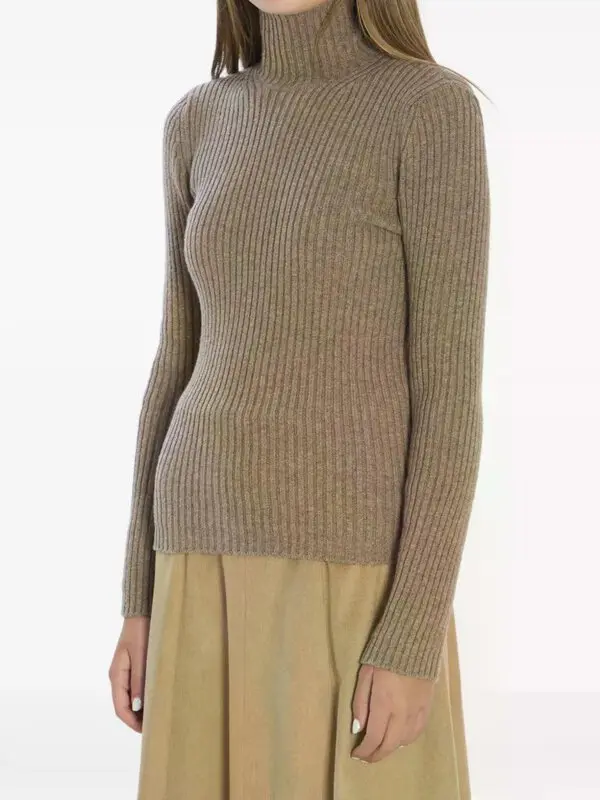 Max Mara Ribbed High-neck Sweater