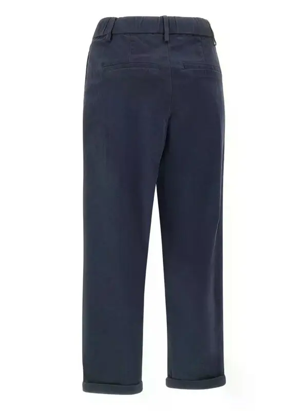SUN 68 Pleated Trousers With Cuffed Hem