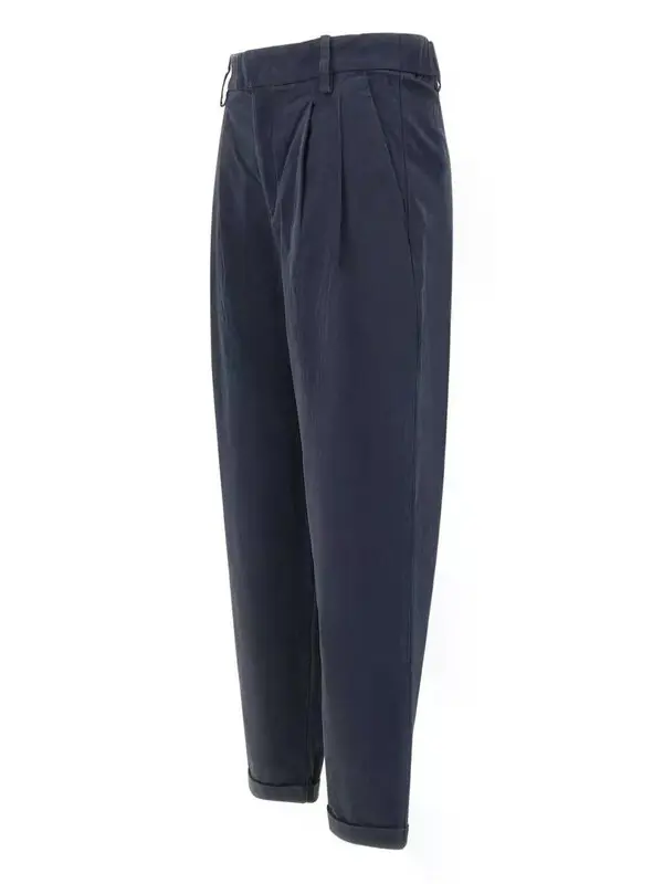 SUN 68 Pleated Trousers With Cuffed Hem