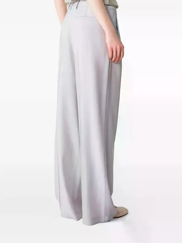 FORTE_FORTE Pleated Wide-leg Trousers - Grey