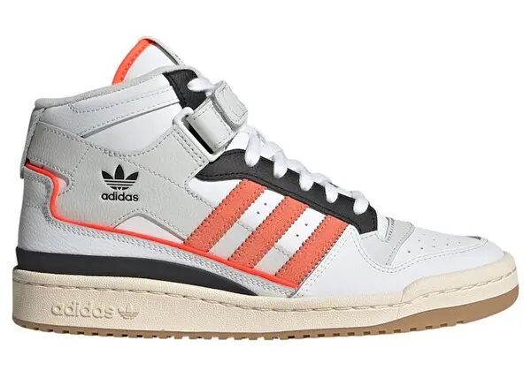 Adidas Forum Mid Sneakers - Cloud White/semi Coral Fusion/solar Red