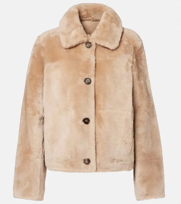 YVES SALOMON Shearling Jacket - Brown