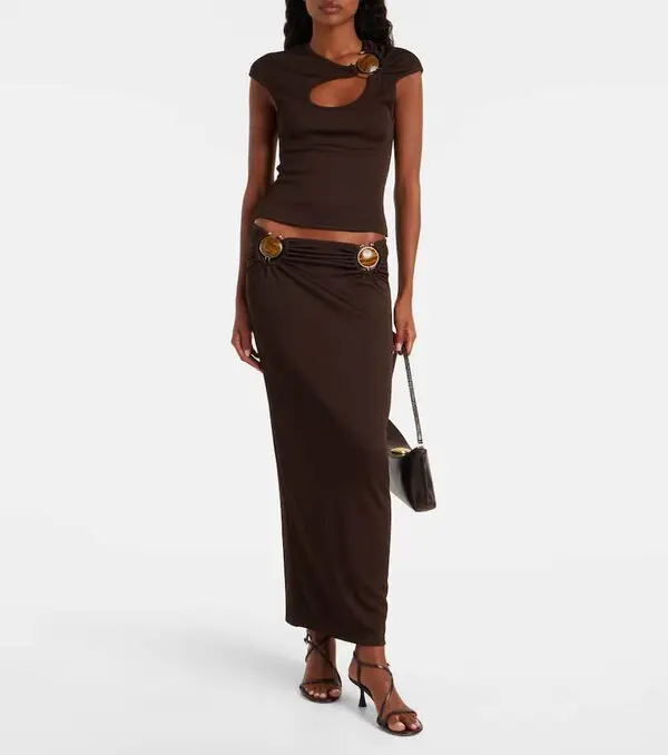 Christopher Esber Gathered Maxi Skirt