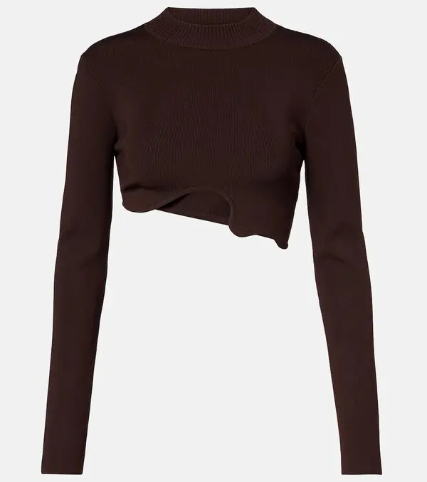 Christopher Esber Asymmetric Knitted Crop Top