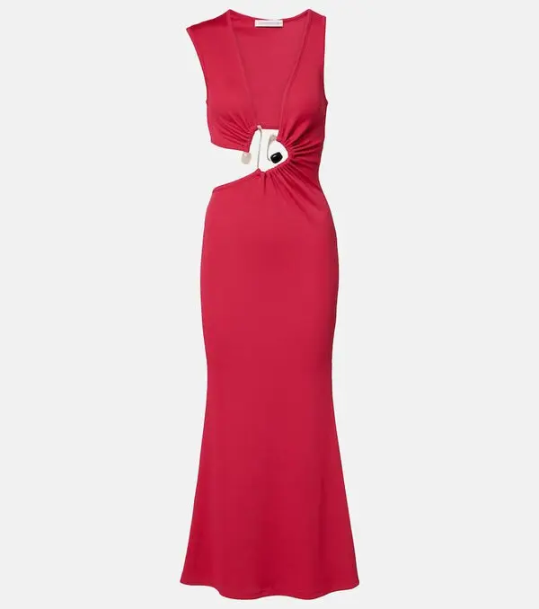 Christopher Esber Cutout Gathered Maxi Dress