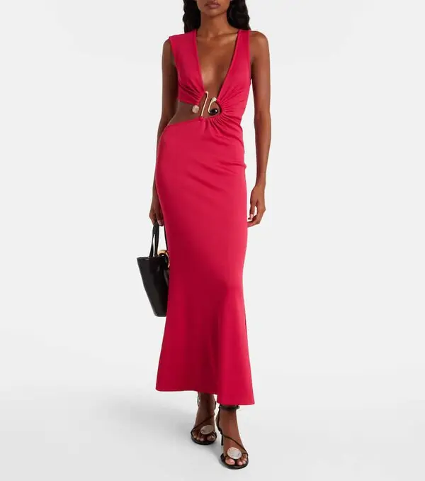 Christopher Esber Cutout Gathered Maxi Dress