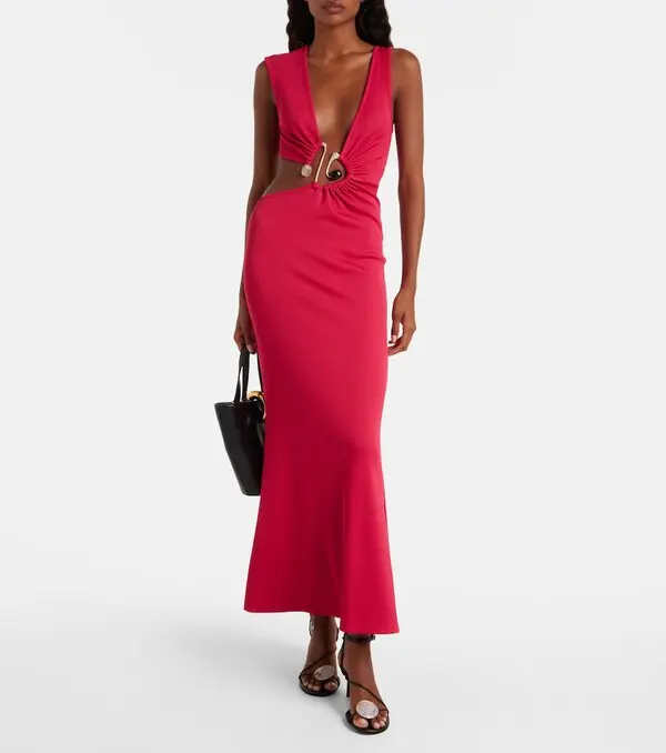 Christopher Esber Cutout Gathered Maxi Dress - Red