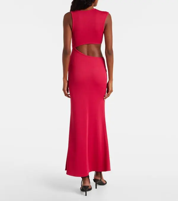 Christopher Esber Cutout Gathered Maxi Dress - Red