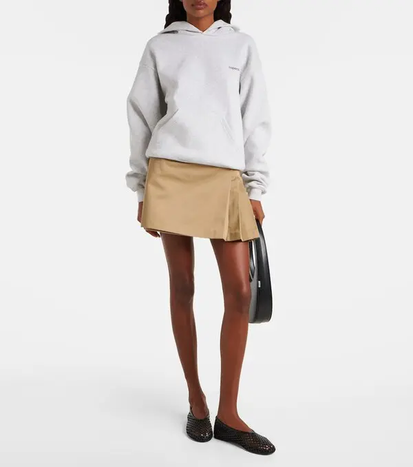 Coperni Logo Cotton-blend Jersey Hoodie - Grey