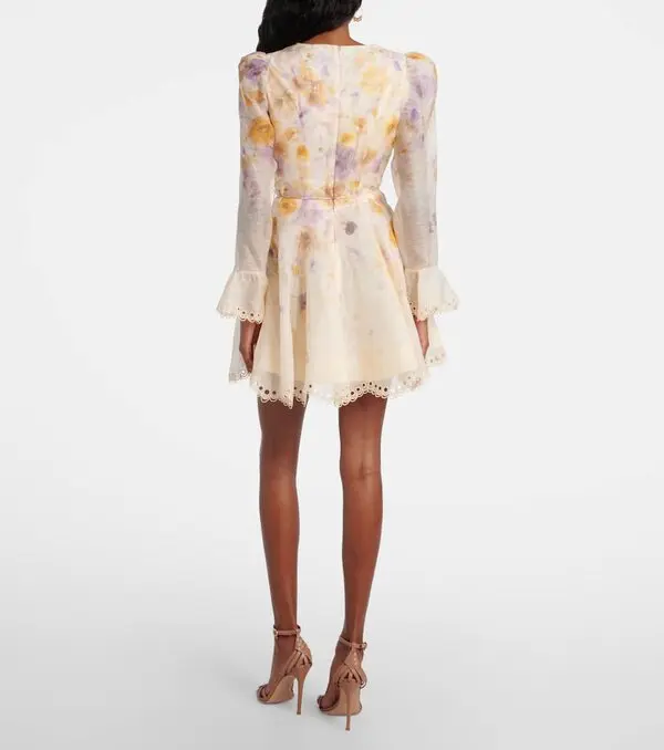 Zimmermann Memento Linen And Silk Minidress
