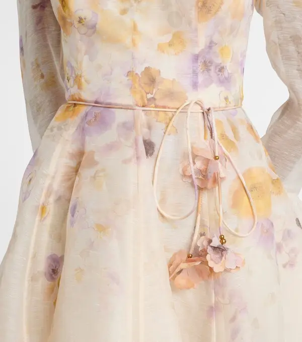 Zimmermann Memento Linen And Silk Minidress