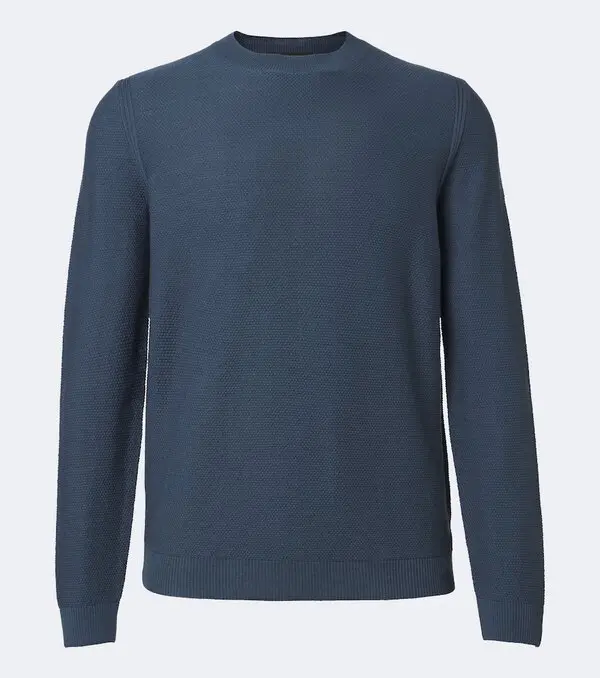 SLOWEAR Virgin Wool Turtleneck Sweater - Blue