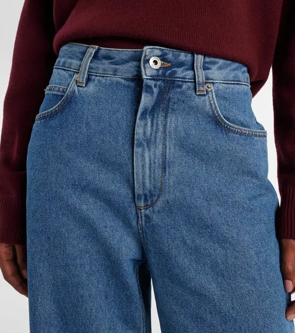 Loewe Anagram Wide-leg Jeans - Blue