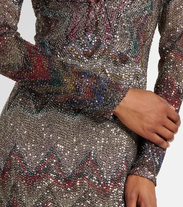 Missoni Zigzag Sequined Lamé Maxi Dress