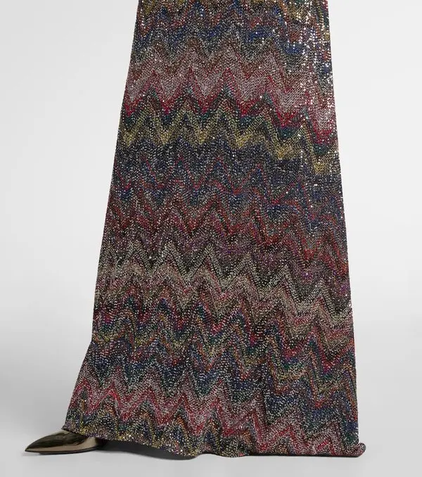 Missoni Zigzag Sequined Lamé Maxi Dress