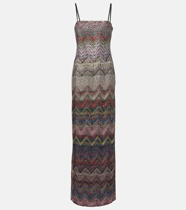 Missoni Zig Zag Embellished Maxi Dress