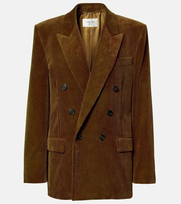 Saint Laurent Cotton Corduroy Blazer - Brown