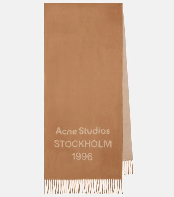 Acne Studios Venus 1996 Jacquard Wool Scarf - Beige