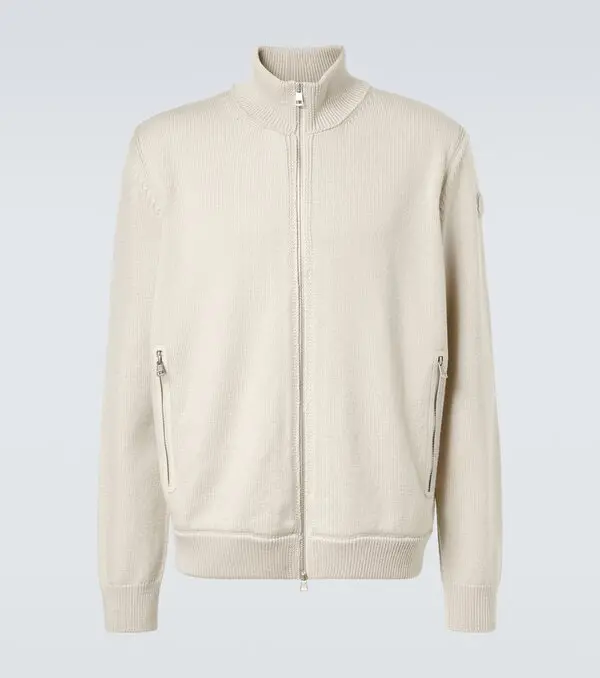 Moncler Wool Zip-up Sweater