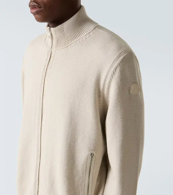 Moncler Wool Zip-up Sweater