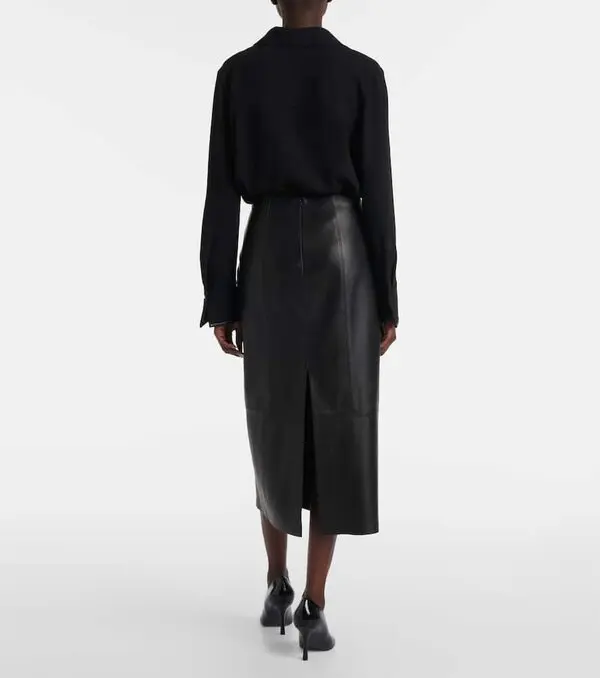 Vince Leather Pencil Skirt