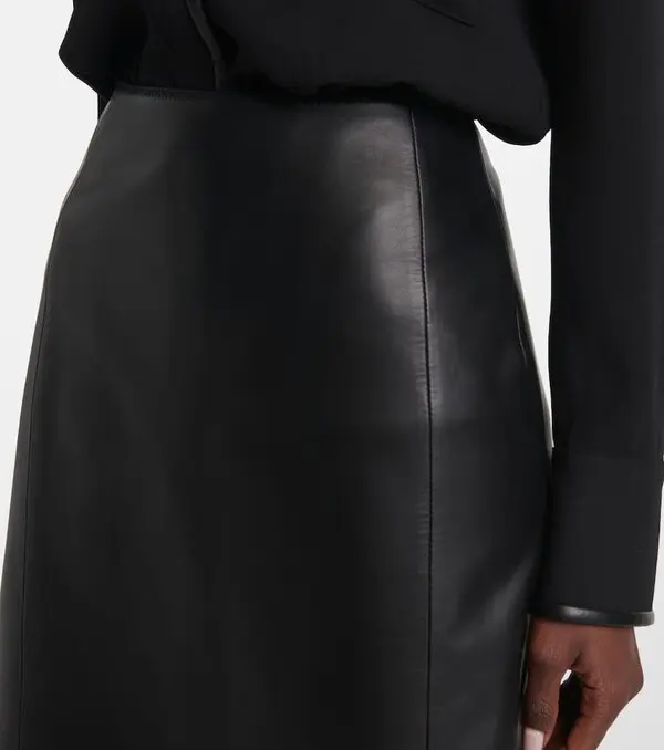 Vince Leather Pencil Skirt
