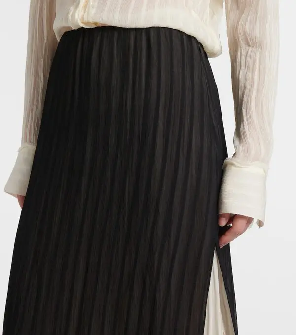 Vince Striped Midi Skirt