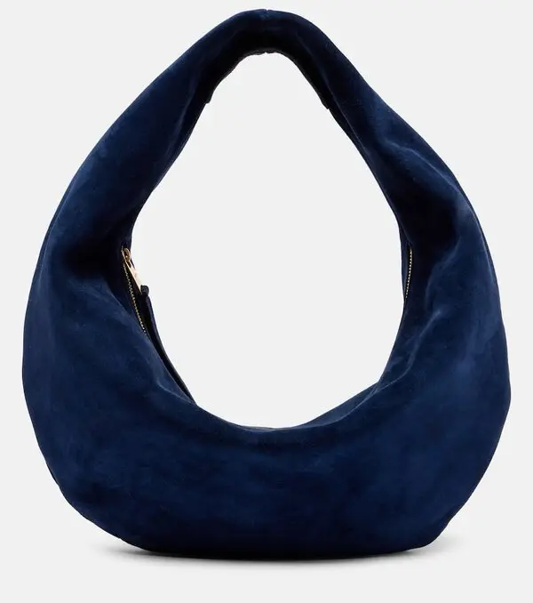 Khaite Olivia Medium Suede Shoulder Bag - Blue
