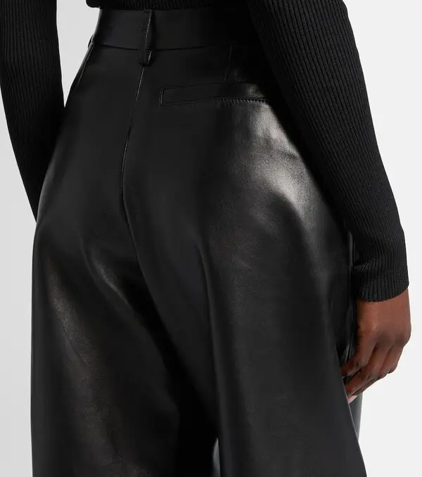 Givenchy High-rise Leather Barrel-leg Pants