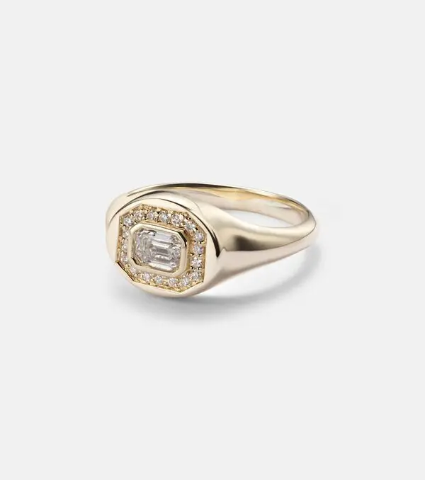 STONE AND STRAND Diamond Pinky Ring - Gold