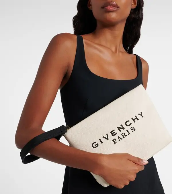 Givenchy Logo Canvas Pouch - Multicoloured