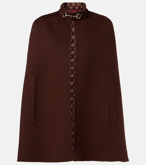 Gucci Horsebit Wool Cape