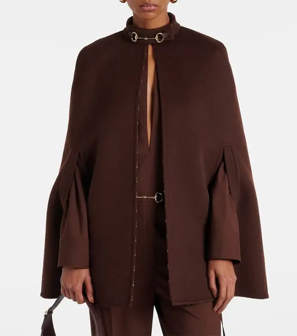 Gucci Horsebit Wool Cape