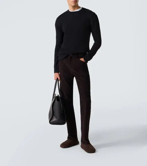 THE ROW Fred Cotton Corduroy Slim Pants